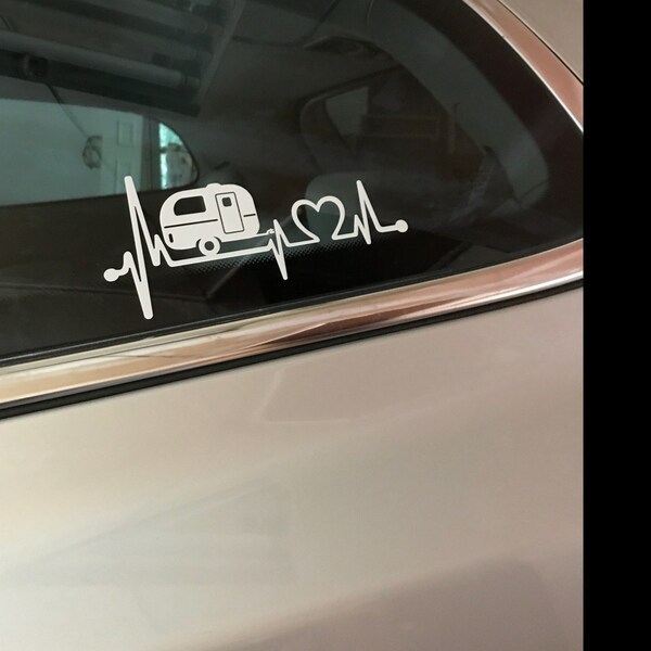 Camper Travel Trailer Heartbeat Lifeline Decal Sticker F1026 - Etsy