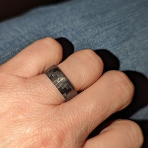 Elk Antler Ring W/ Carbon Fiber Stripes Elk Antler Rings - Etsy