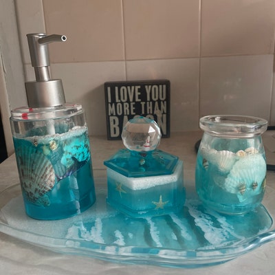 Galaxy Space Themed Vanity Tray Set, Soap Dispenser, Toothbrush Holder ...