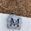 Fancy Monogram Name Stone - Engraved Rock - Personalized - Garden Stone ...