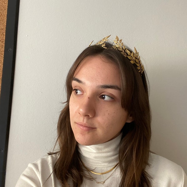 Gold Leaf Headband, Greek Goddess Headband, Grecian Tiara, Wedding ...