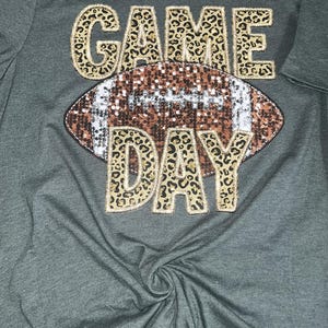 FOOTBALL TOUCHDOWN SEASON, Faux Embroidery Sequins Png Digital File for ...