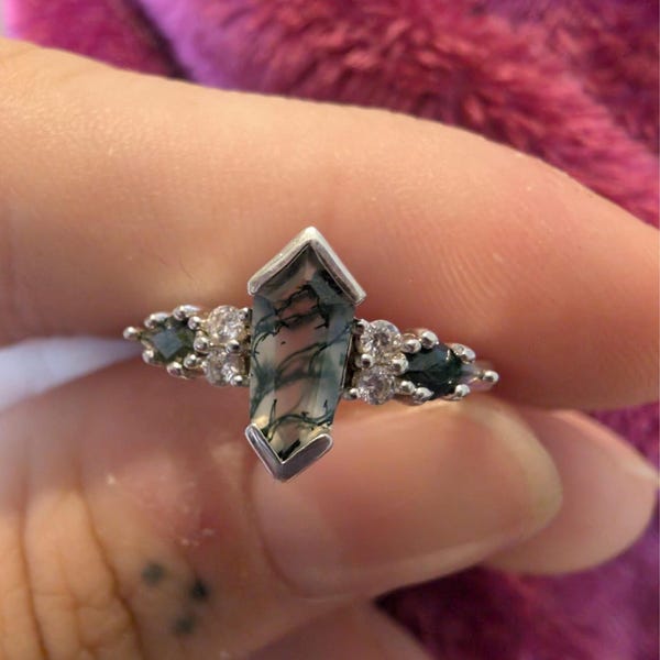 Orion Star Wedding Ring Set, Blue Nebula Sapphire Engagement Rings, His ...
