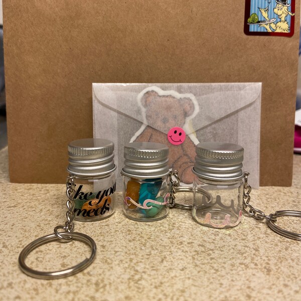 Tiny BLANK Bulk Miniature Bottle Jar Keychain Cute - Etsy