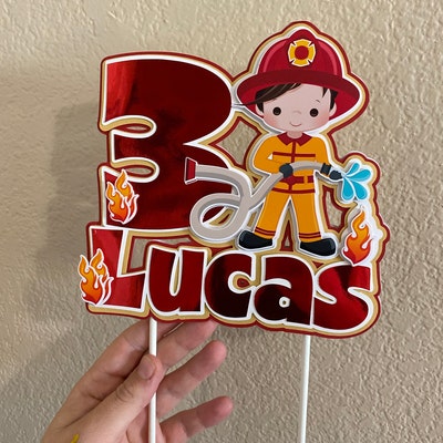 Fireman Cake Topper, Firefighter Topper, Fireman Party Decor ...