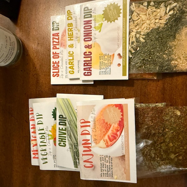 Pick Your Own Flavors 4 Pack Dip Mix Packages Perfect for Appetizers ...