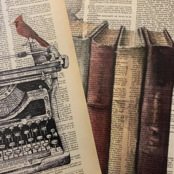 Book Themed Dictionary Prints - Etsy