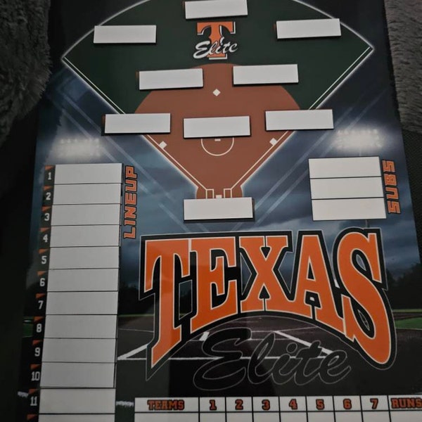 9"x12" Metal Custom Dugout Lineup Board - Etsy