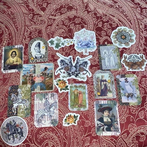 Medieval Stickers. Medieval Manuscript Animal Stickers - Etsy