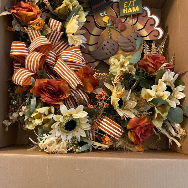 Handmade Halloween Ghost Door Hanger, Trick or Treat Pumpkin Decor ...