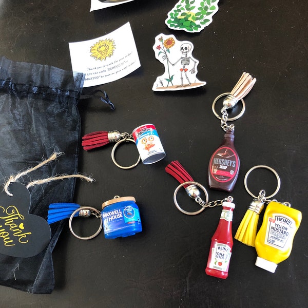 Mini FOOD Keychains! - Etsy