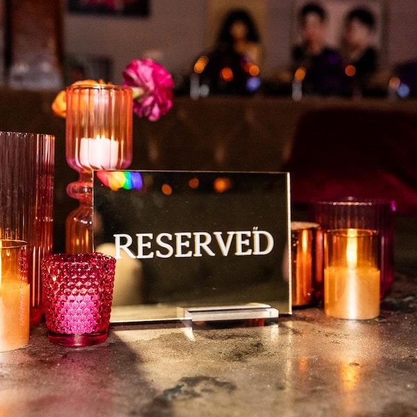 Reserved Table Sign, Acrylic Wedding Signs, Minimalist Wedding Table ...