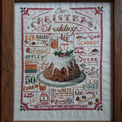 Christmas Pudding Cross Stitch Pattern digital Format PDF - Etsy