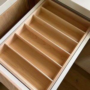 Custom Drawer Divider, Maple Silverware Organizer, 6 Spaces ...