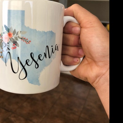 Personalized Texas Mug / Personalized Mug / Custom State Mug / Friend ...