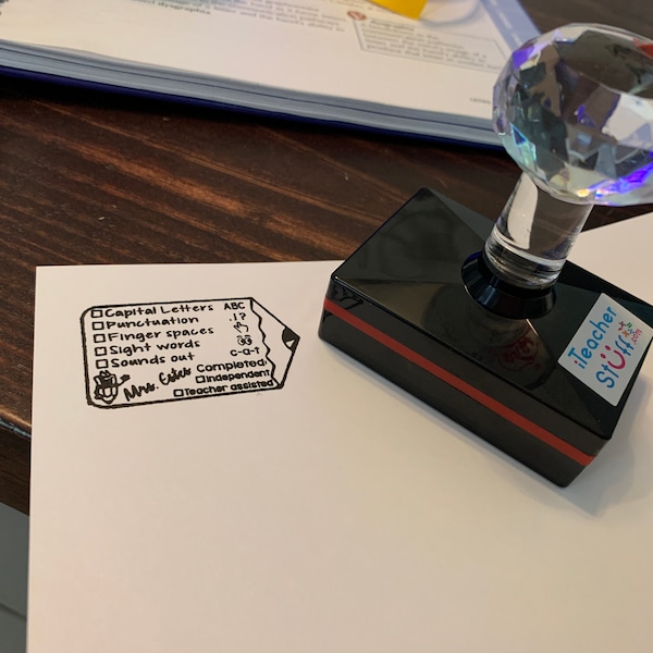 Custom Checklist Stamps,personalized Teacher Stamp Pre-inked Stamp ...