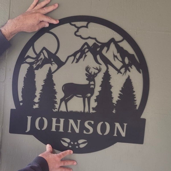 Custom Deer Sign, Custom Metal Art, Personalized, Cut to Order, Closing ...