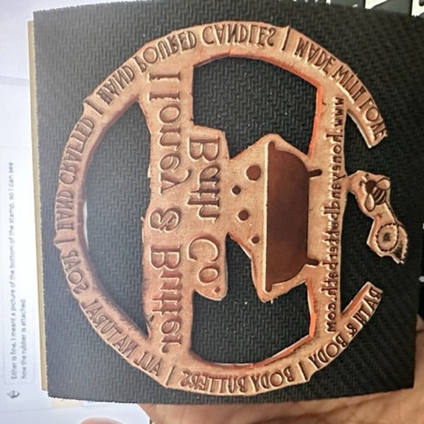 Large Custom Business Stamp With Artwork or Logo for Packaging - Rocker ...