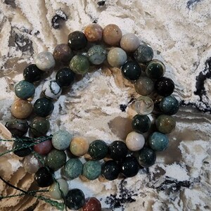 Matte Natural Fossil Jasper River Stone 4mm 6mm 8mm 10mm Round | Etsy