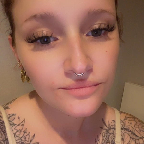 Small Cute Round Blue/white/purple Opal Silver/gold Eyebrow Ring Curved ...