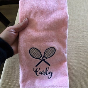 Monogrammed Tennis Towel, Personalized Tennis Towel, Embroidered Tennis ...