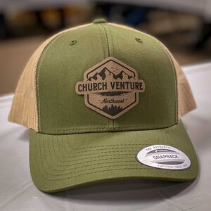 Kids leather patch hatyouth Custom Leather Patch Hats Logo | Etsy