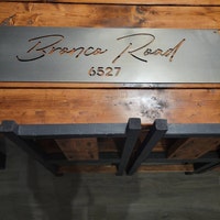 CORTEN rusted Steel LED Backlit Sign, Backlit, Business Sign-plaque ...