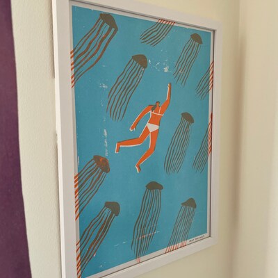 A4 2 Colour Happy Sunflower Riso Print - Etsy