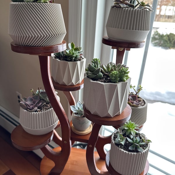 Set of 4 Small Indoor Planters White - Original Planter Gift ! - Etsy