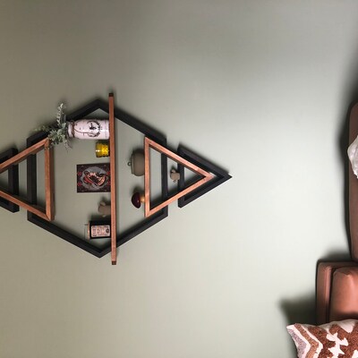 3D Floating Rectangular Shelf. XL Size. 28x 30x5.solid Wood Shelves ...