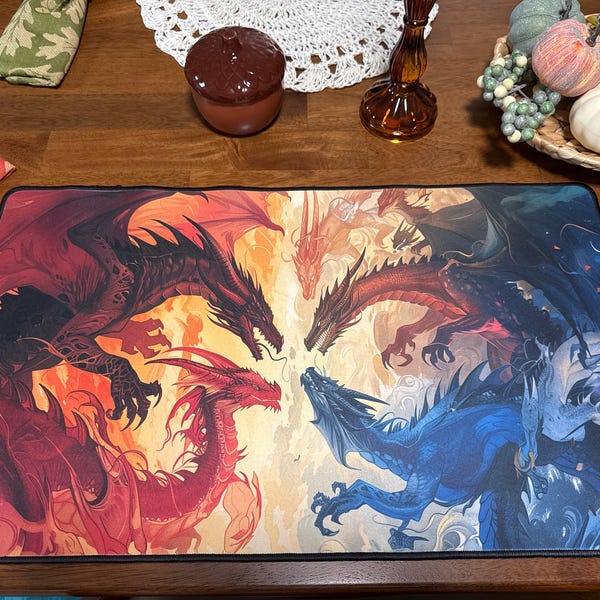 Aztec Octopus Desk Mat, Aesthetic XL Desk Pad, Geometric Mouse Pad, Red ...