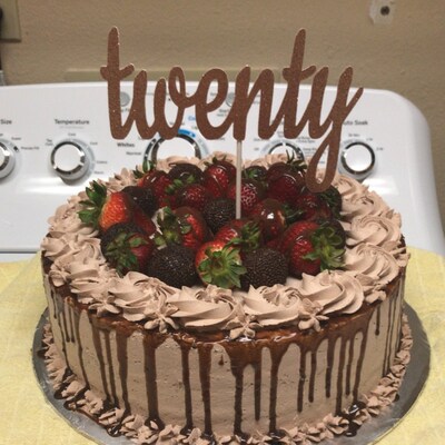 Twenty Birthday Cake Topper, 20th Cake Topper, 20 Birthday Cake Topper ...