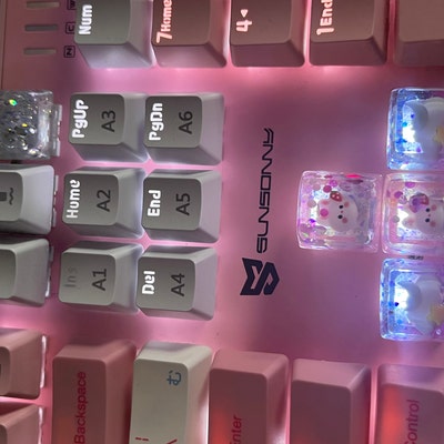 Holographic Star Glitter Keycaps OEM R1 Cherry MX Switches Mechanical ...