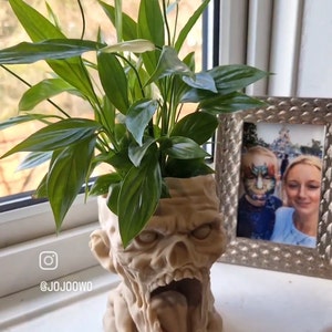 Happy Skull Horror Planter Unique Plant Pot Witchy/goth - Etsy
