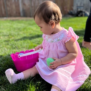 Lamb Shadow Smocked Light Blue Stripe Seersucker Boys Romper - Etsy