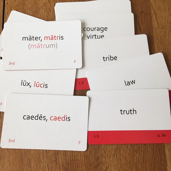 Challenge A Color-coded Henle Latin Flashcard Playing Cards - Etsy