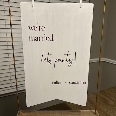 We're Married Lets Party Happily Ever After Wedding Ceremony Elopement ...