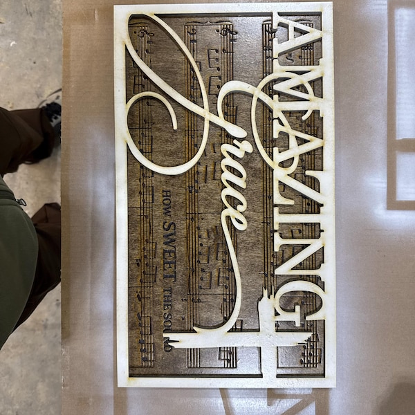 Amazing Grace Stand Decor Laser Cut Svg,amazing Grace Sign Svg ...