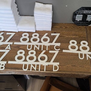 Custom Contemporary Apartment Number Unit Address Sign Regular Size - Etsy
