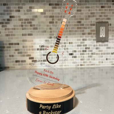 Hexagon Acrylic Trophy With Wood Base / Science Award / STEM Award ...