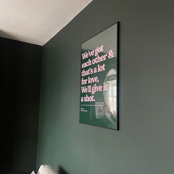Custom Song Lyric Print | Music Poster | Wall Art | A5 A4 A3 ...