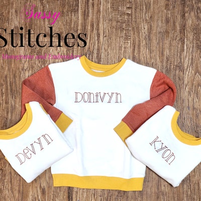 The Benjamin Bean Stitch Embroidery Font - Etsy