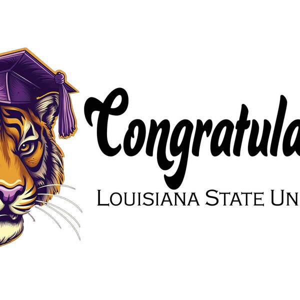 Tiger Graduation Cap Photo Digital Download ONLY (with Congratulations ...