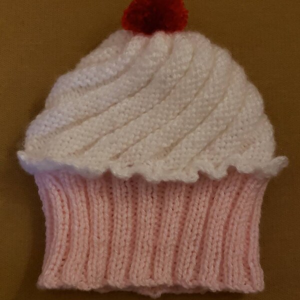 Cute as a Cupcake Hat PDF Knitting Pattern for Newborn, Baby, and Child ...