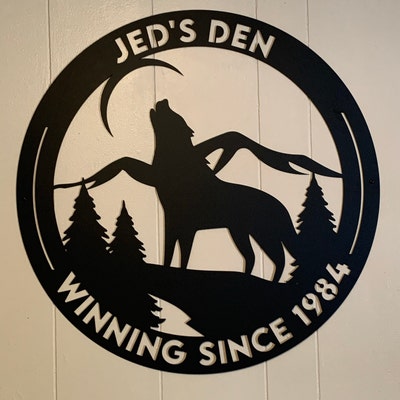 Custom Wolf Sign, Wolf in the Wild Sign, Howling Wolf - Etsy