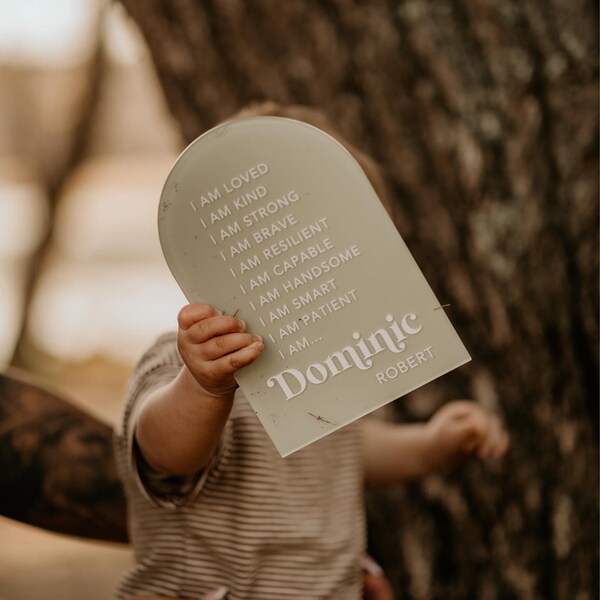 Acrylic Affirmation Sign for Kids, Kids Affirmations, Personalized ...