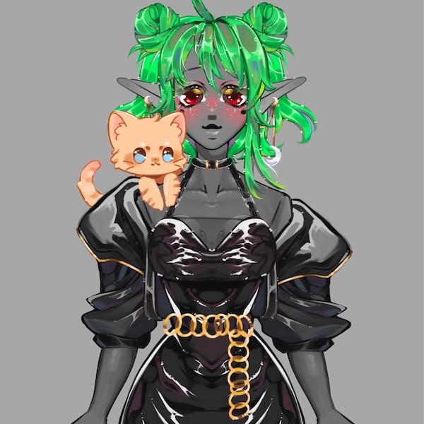 Premade Live2d Vtuber Model Goth Vampire Queen - Etsy