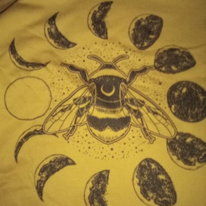 Mystical Moon Bee Shirt, Mystical Bee Shirt, Moon Phases Bee Shirt ...