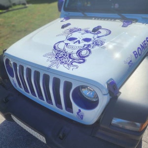 Skull Auto Accent Decal Skull Car Sticker Skull Car Vinyl - Etsy