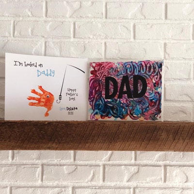 I'm Hooked on Daddy, Grandpa Handprint Gift From Child, Baby, Happy ...